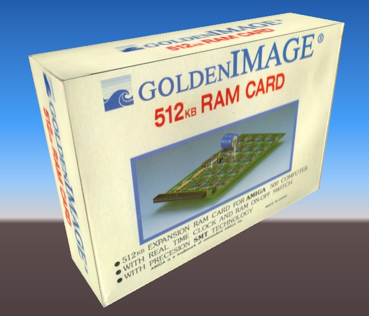 Golden Image 512kb RAM Card box | Retro Commodore